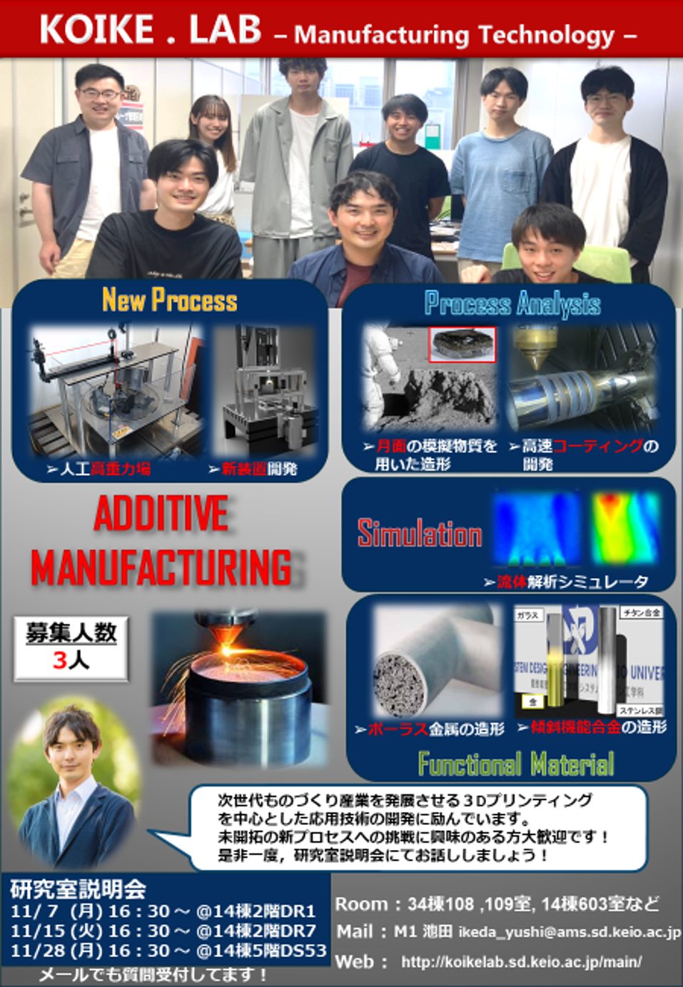 For Students (学部3年生向け) | Koike Laboratory -小池綾研究室-