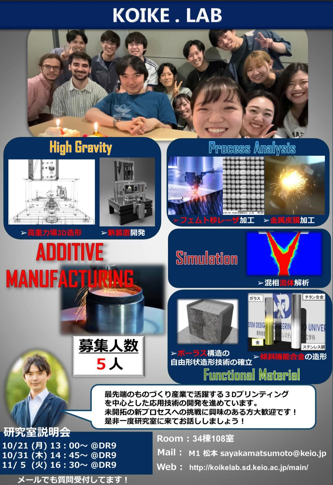 For Students (学部3年生向け) | Koike Laboratory -小池綾研究室-